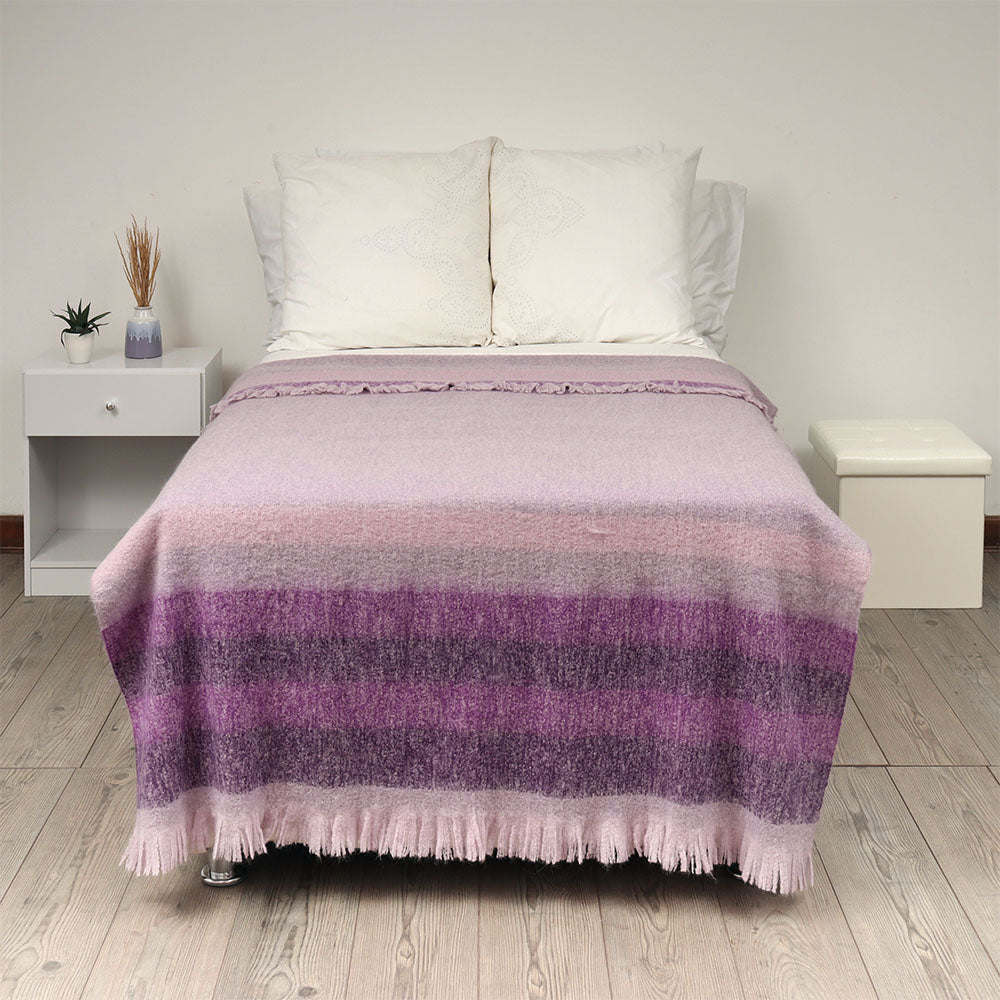 Lilac Horizon Alpaca Throw